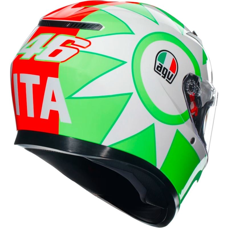 Capacete AGV K3 Mugello 2018 Branco/Verde - Valentino Rossi (Com ...