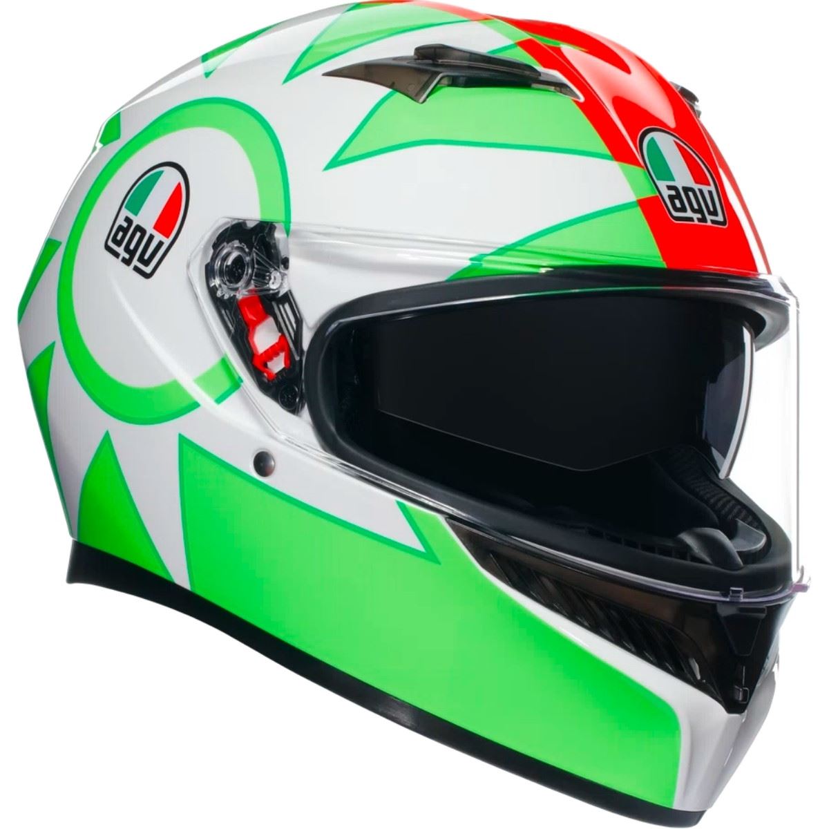 Capacete AGV K3 Mugello 2018 Branco/Verde - Valentino Rossi (Com ...