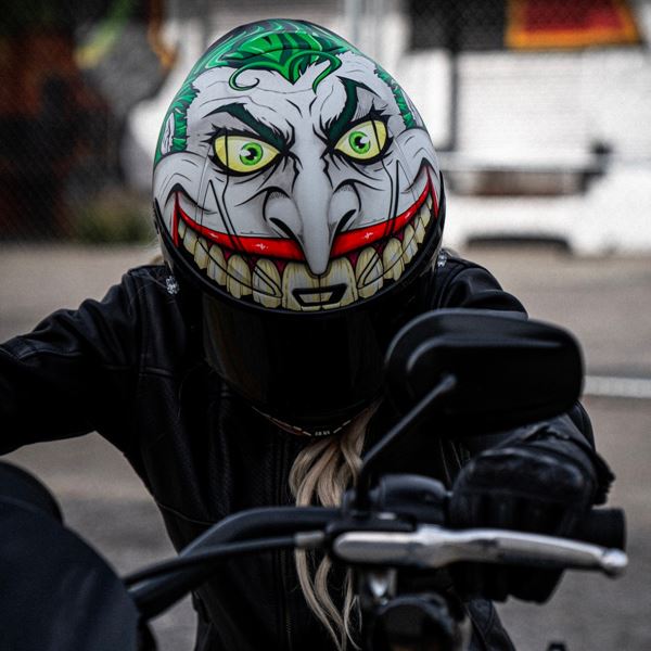 Capacete HJC RPHA 1 Joker DC Comics - Branco (Tri-Composto) - Grid Motors