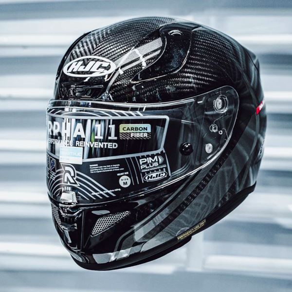 Capacete HJC RPHA 11 Carbon Litt - Preto/Cinza (Tri-Composto) - Grid Motors