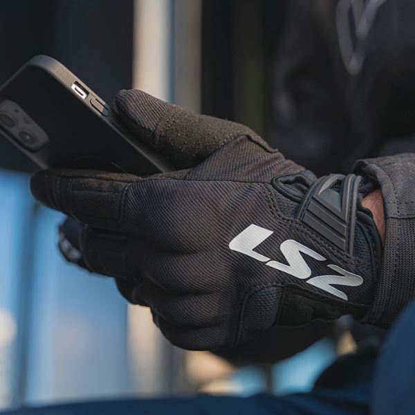 Luva LS2 Silva Preto - Grid Motors