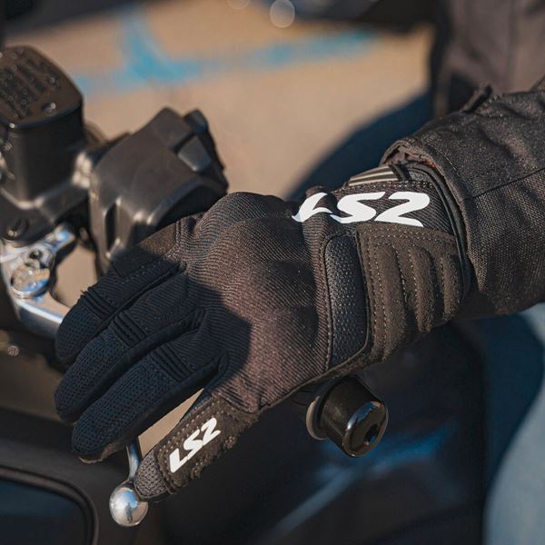 Luva LS2 Silva Preto - Grid Motors