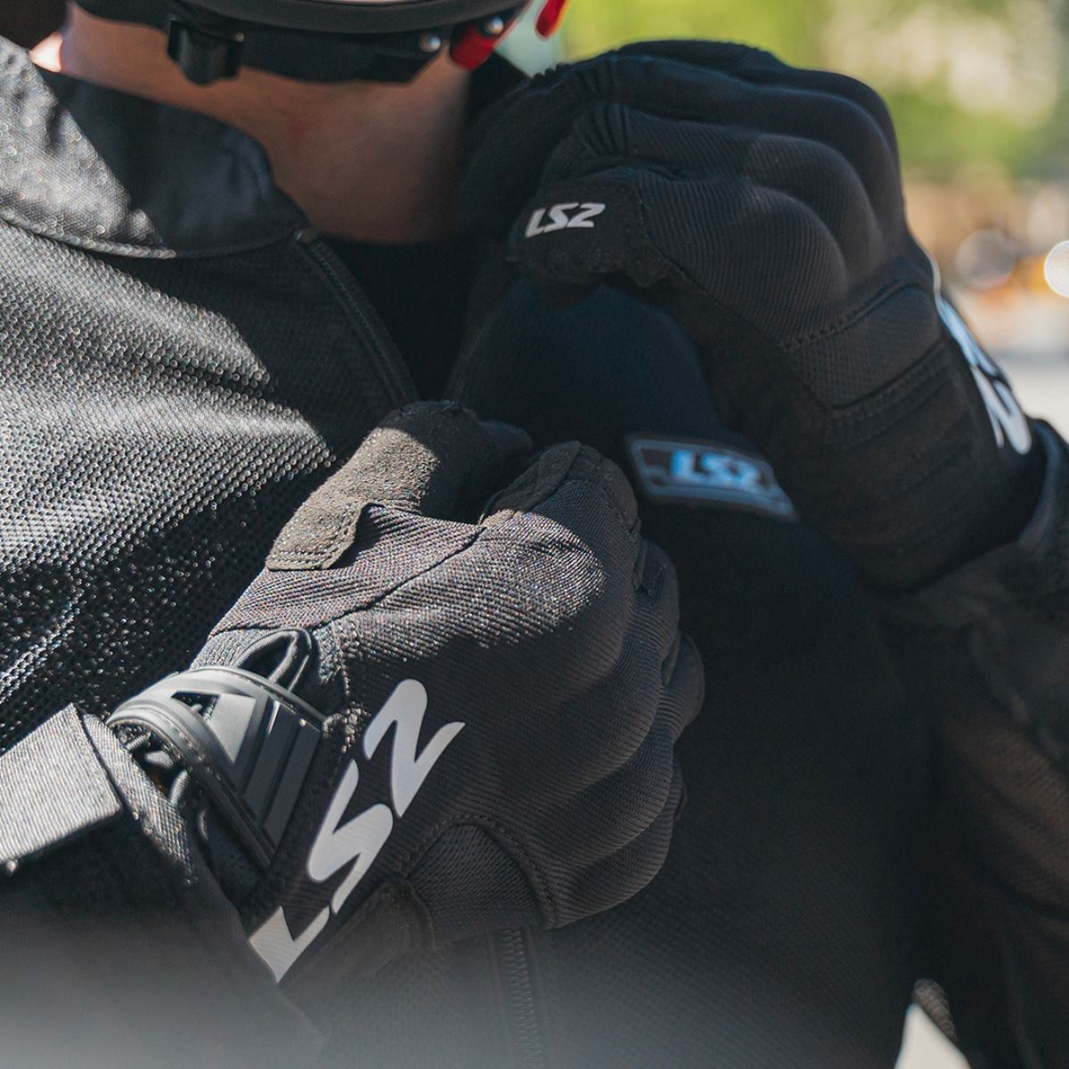 Luva LS2 Silva Preto - Grid Motors