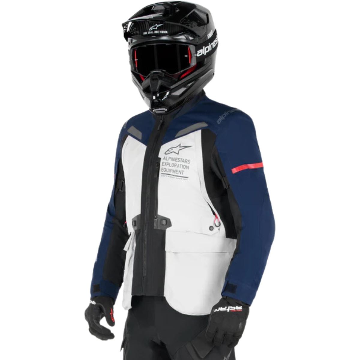 Jaqueta Alpinestars ST 7 2L Gore-Tex Cinza/Gelo Azul Escuro - Grid Motors