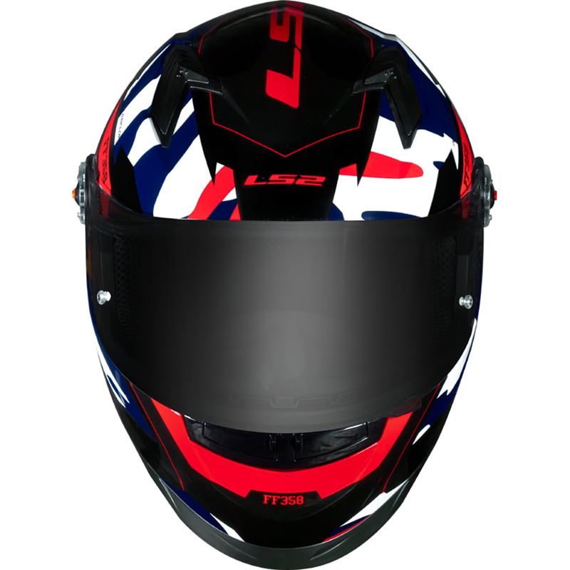 Capacete LS2 FF358 Tank Azul/Vermelho - Grid Motors