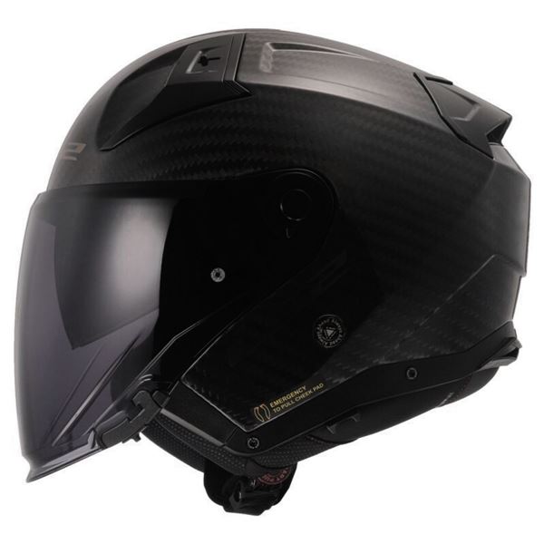 Capacete LS2 Infinity 2 Monocolor Carbon - Preto - Grid Motors