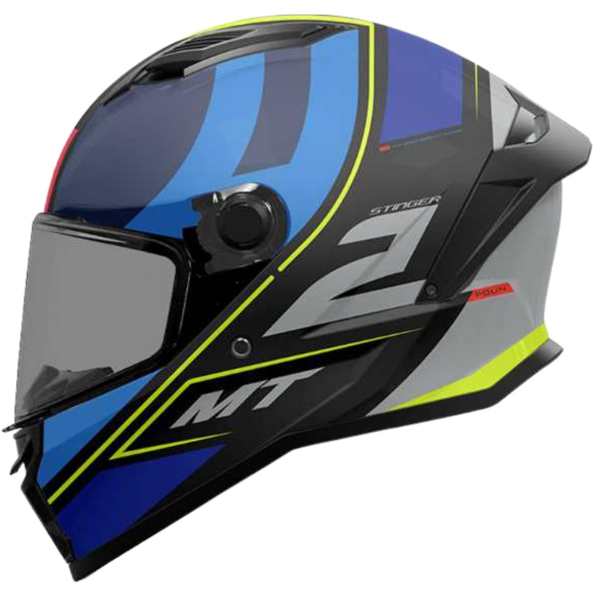 Capacete MT Stinger 2 Poun B6 - Azul - Grid Motors
