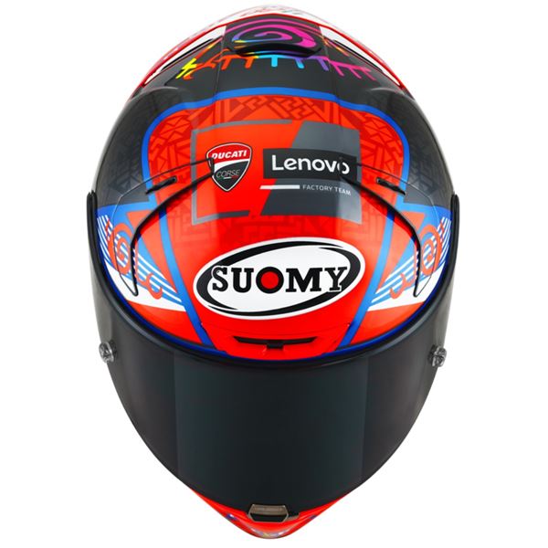 Capacete Suomy SR-GP Bagnaia 2021 - Laranja/Azul - Grid Motors