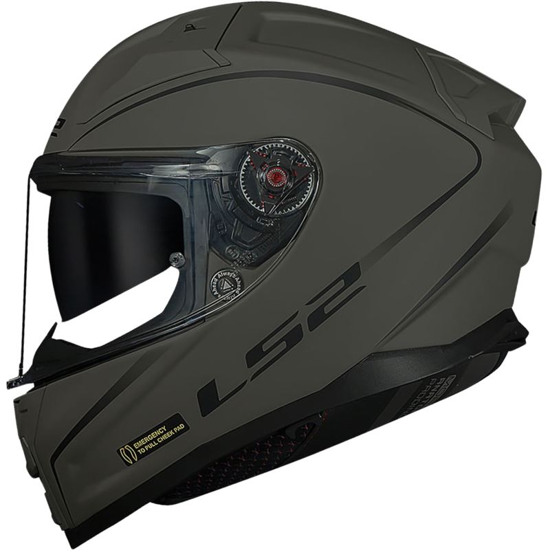 Capacete LS2 Vector 2 FF811 Monocolor - Cinza Fosco - Grid Motors