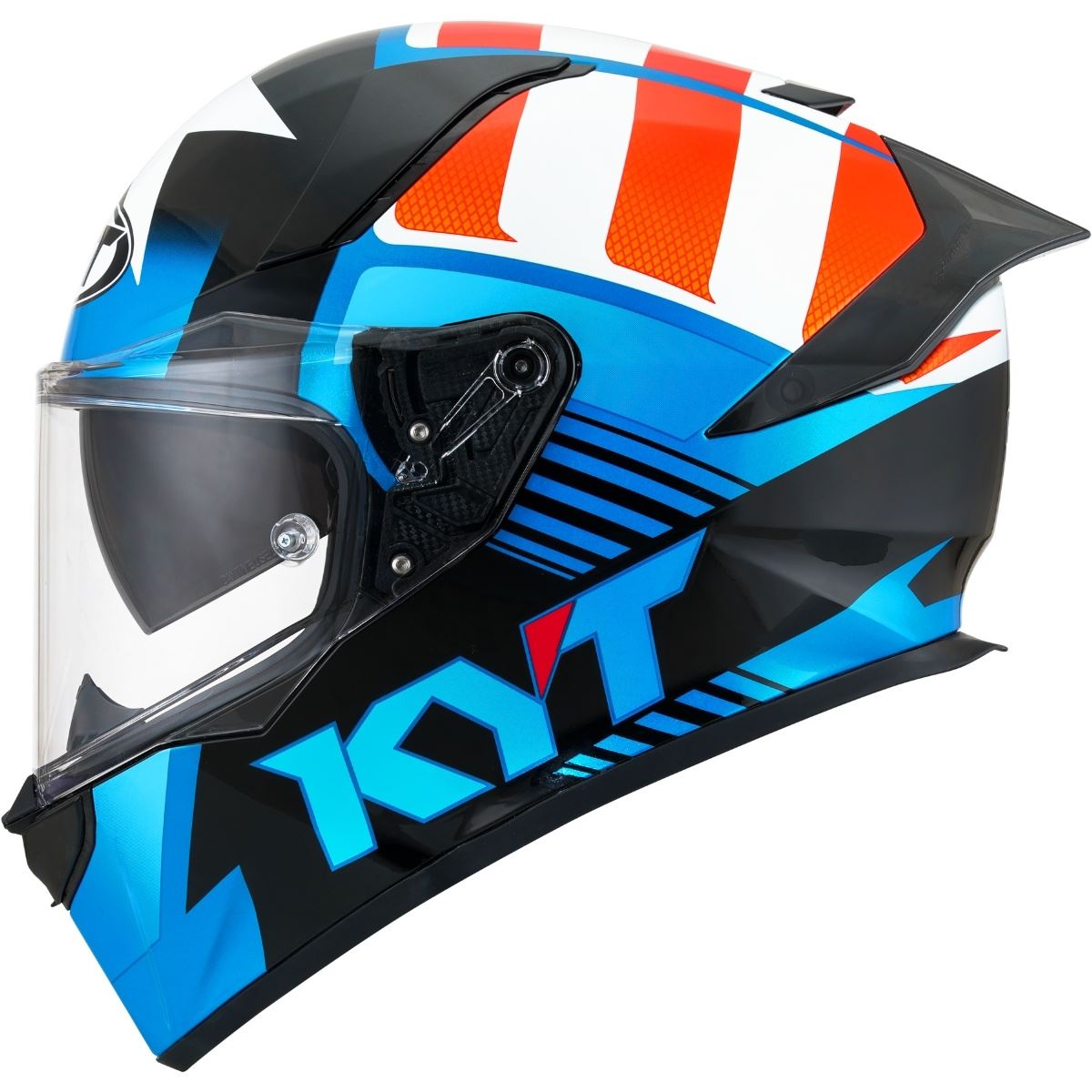 Capacete KYT R2R Straight - Azul/Branco - Grid Motors
