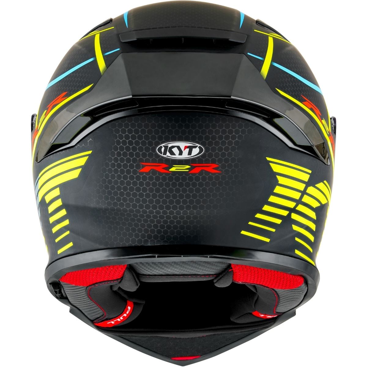 Capacete KYT R2R Concept - Preto/Amarelo Fosco - Grid Motors
