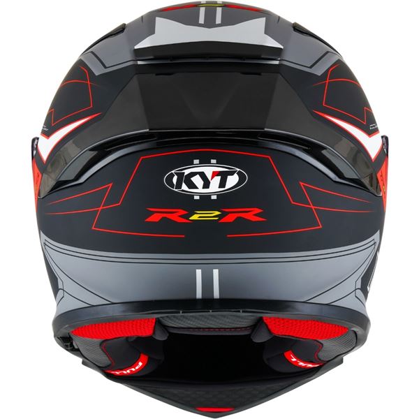Capacete KYT R2R LED - Preto/Cinza Fosco - Grid Motors