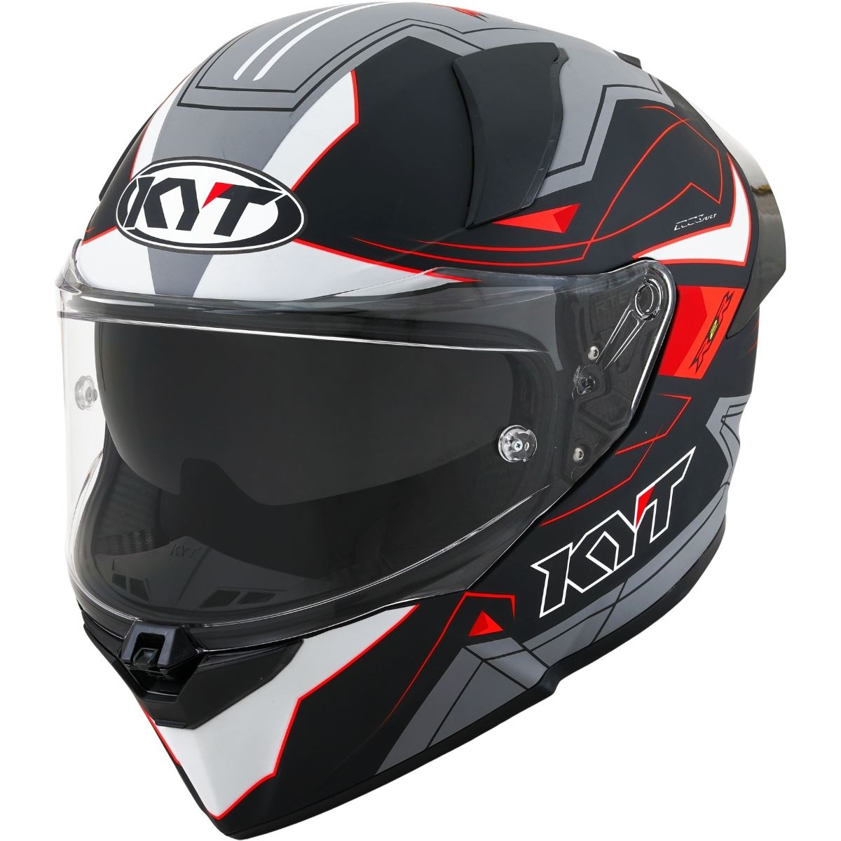 Capacete KYT R2R LED - Preto/Cinza Fosco - Grid Motors