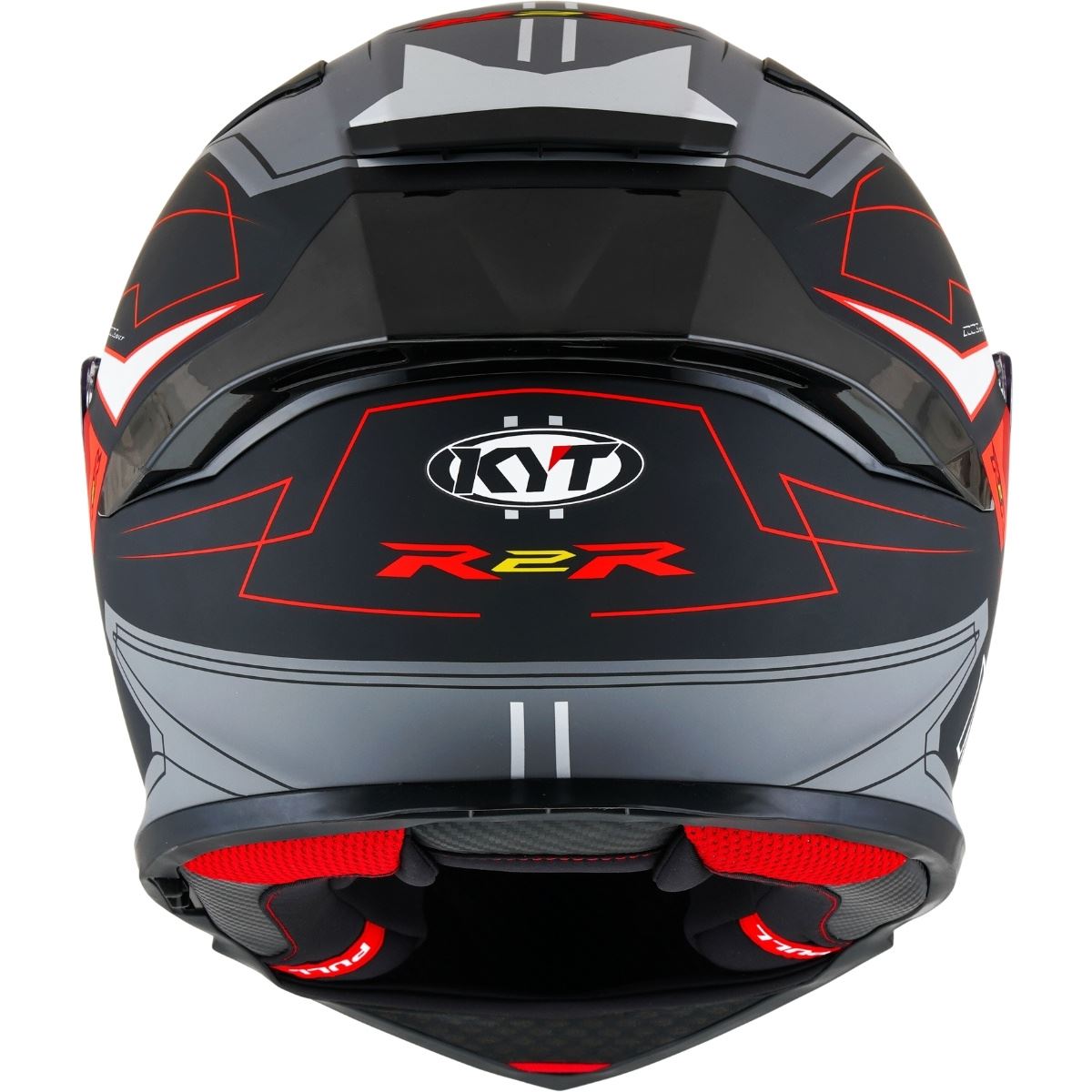 Capacete KYT R2R LED - Preto/Cinza Fosco - Grid Motors