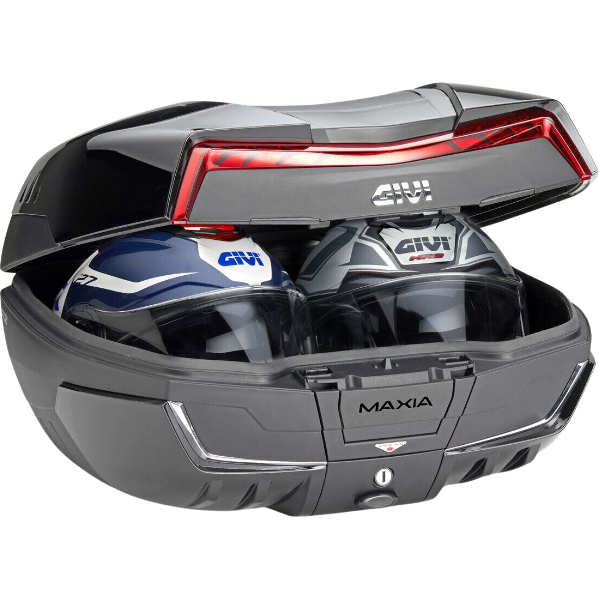 Baú / Bauleto Givi V58NN Maxia 5 Lente Vermelha 58 Litros - Preto ...