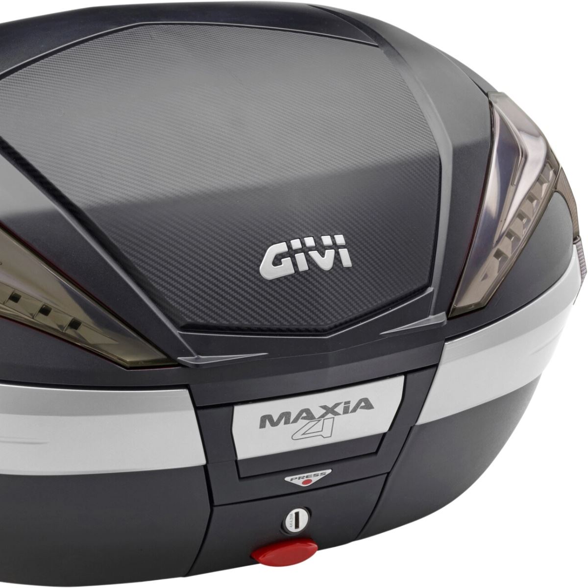 Baú / Bauleto Givi V56NNT Maxia 4 Lente Fumê 56 Litros - Preto/Cinza ...