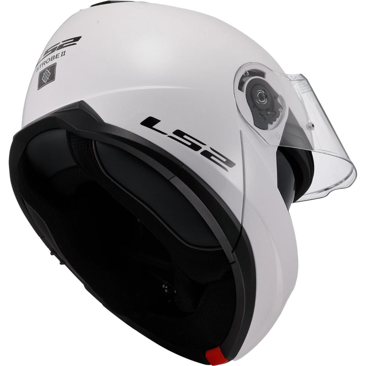 Capacete LS2 Strobe 2 FF908 Monocolor Branco (Articulado) - Grid Motors