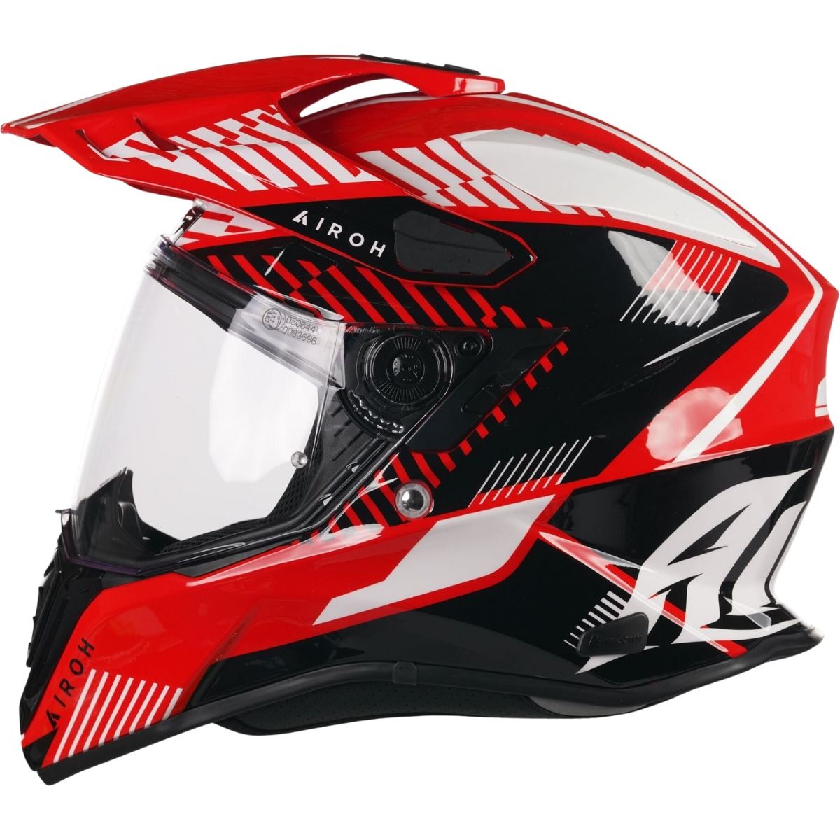 Capacete Airoh Commander Boost Preto/Vermelho/Branco - Grid Motors