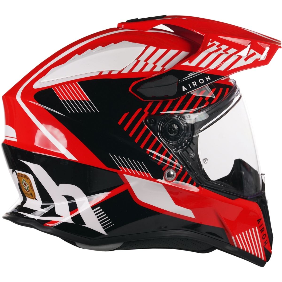 Capacete Airoh Commander Boost Preto/Vermelho/Branco - Grid Motors