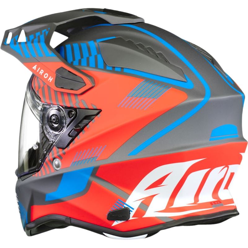 Capacete Airoh Commander Boost Vermelho/Azul Fosco - Grid Motors
