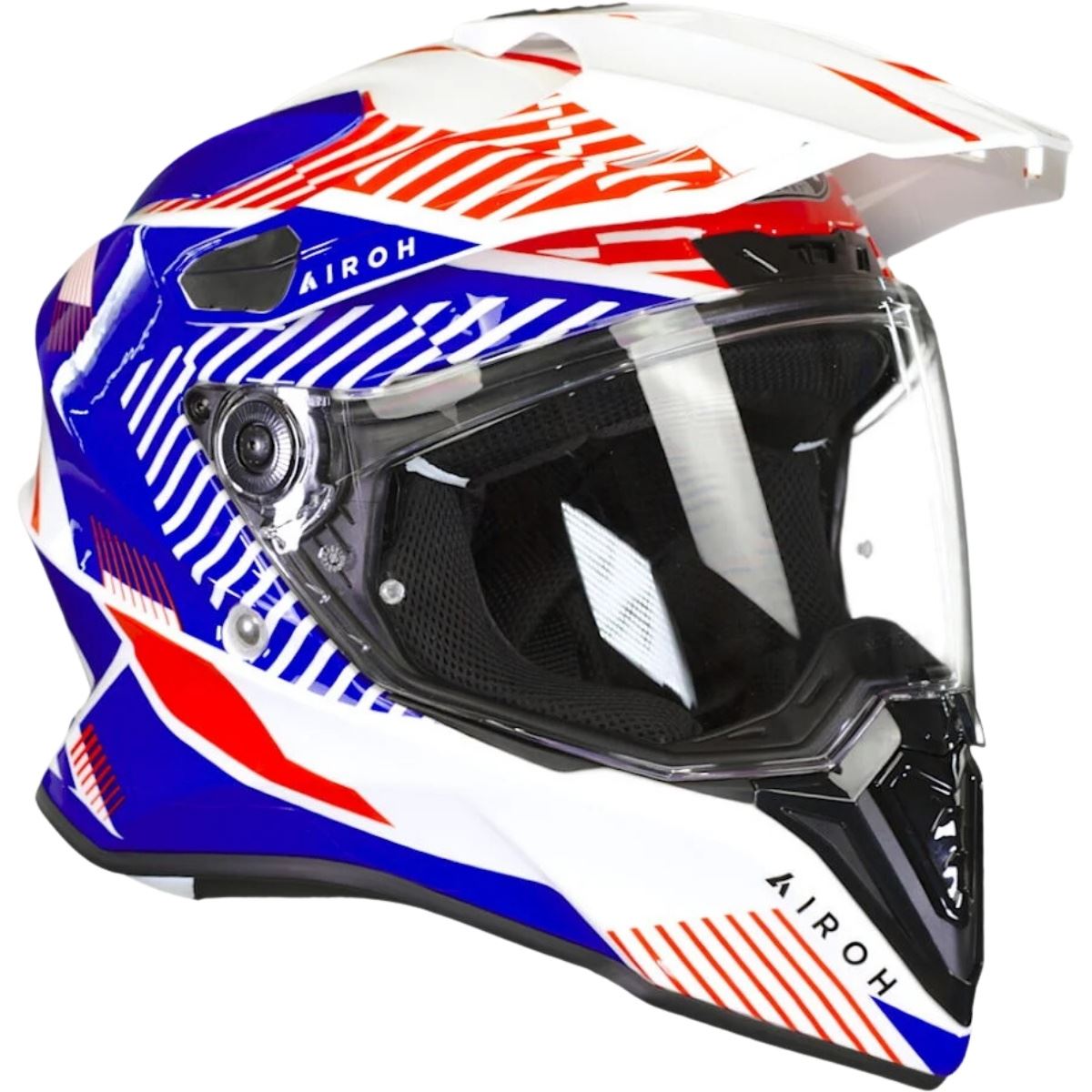 Capacete Airoh Commander Boost Branco/Azul - Grid Motors
