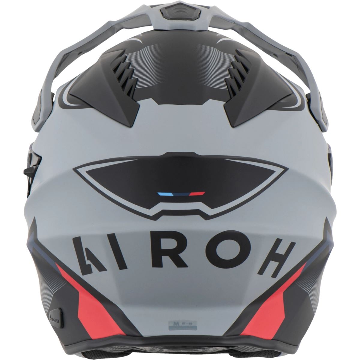 Capacete Airoh Commander Factor Cinza/Azul/Vermelho Fosco - Grid Motors