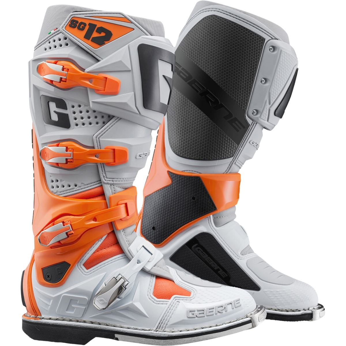 Bota Gaerne SG12 - Laranja/Cinza/Branca - Grid Motors