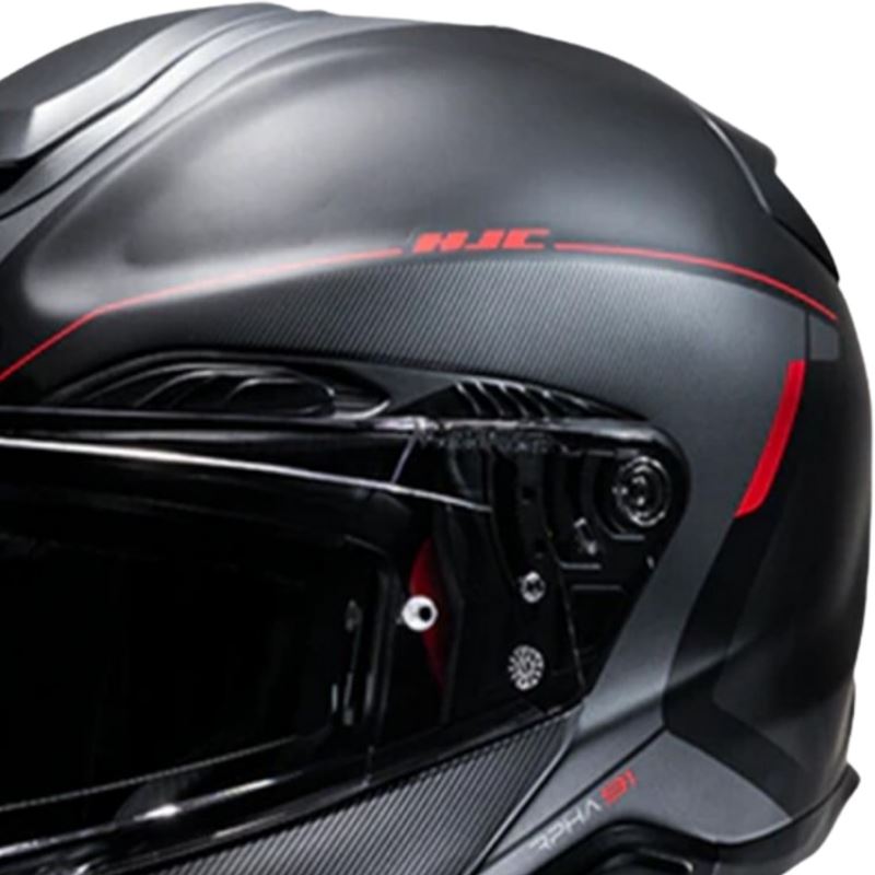 Capacete HJC RPHA 91 Combust - Preto/Cinza Chumbo/Vermelho (Articulado) - Grid Motors