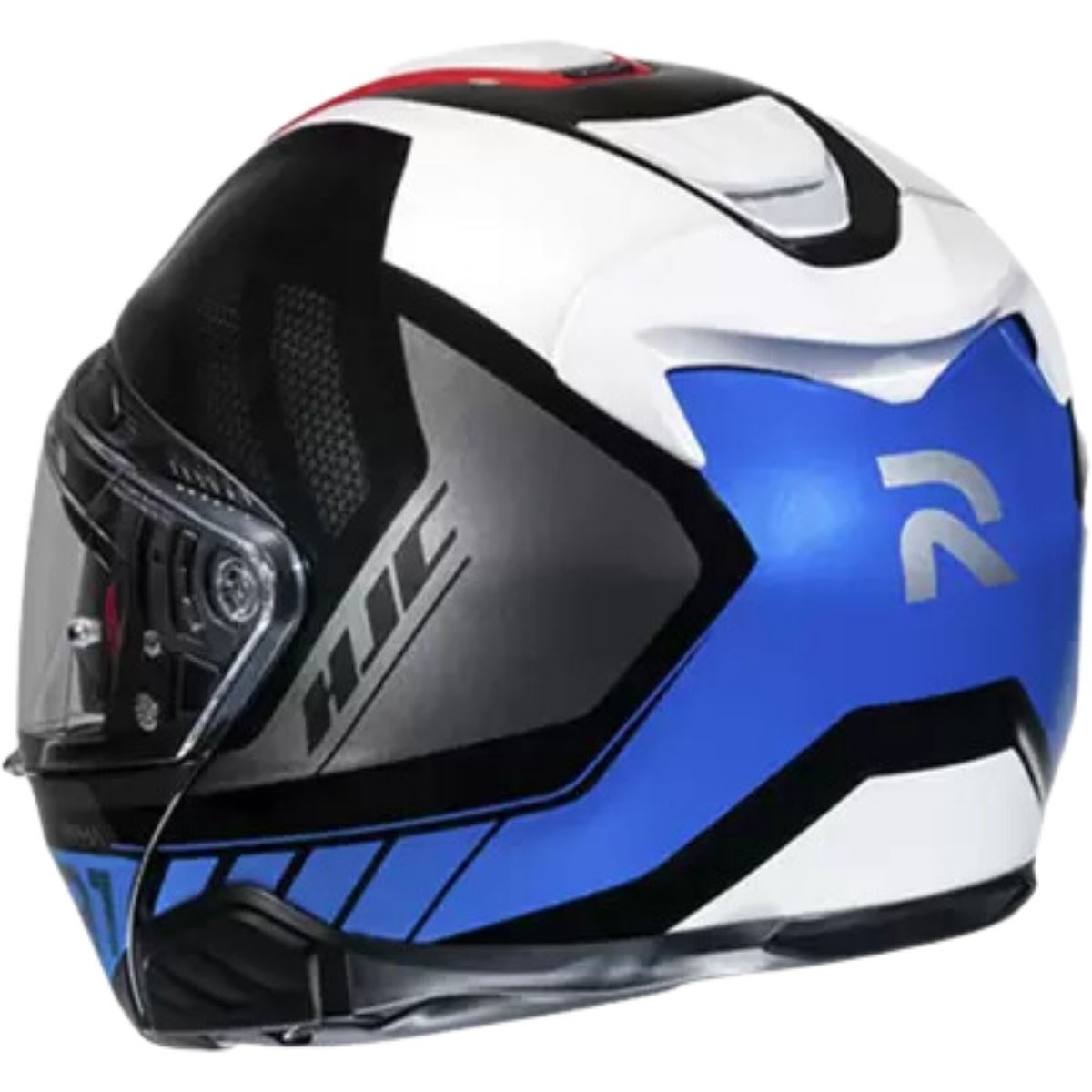 Capacete HJC RPHA 91 Rafino - Preto/Branco/Azul/Vermelho (Articulado ...