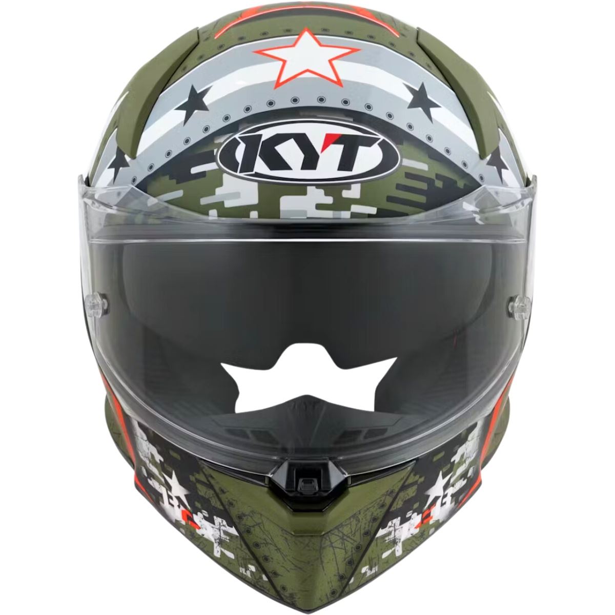 Capacete KYT R2R Assault - Verde Fosco - Grid Motors