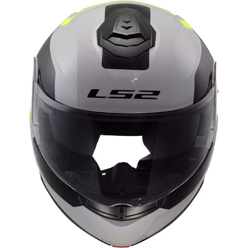 Capacete LS2 Strobe 2 FF908 Autox Cinza/Amarelo Fluor (Articulado) - Grid Motors