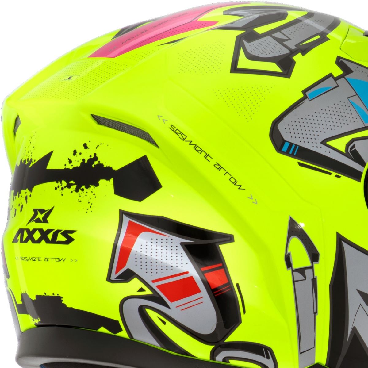 Capacete Axxis Segment Arrow - Amarelo Fluor - Grid Motors