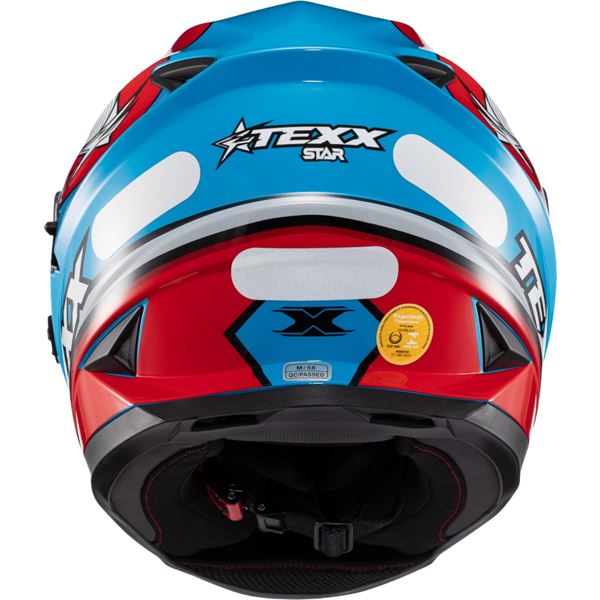 Capacete Texx Wing Superstar - Azul/Vermelho/Branco - Grid Motors