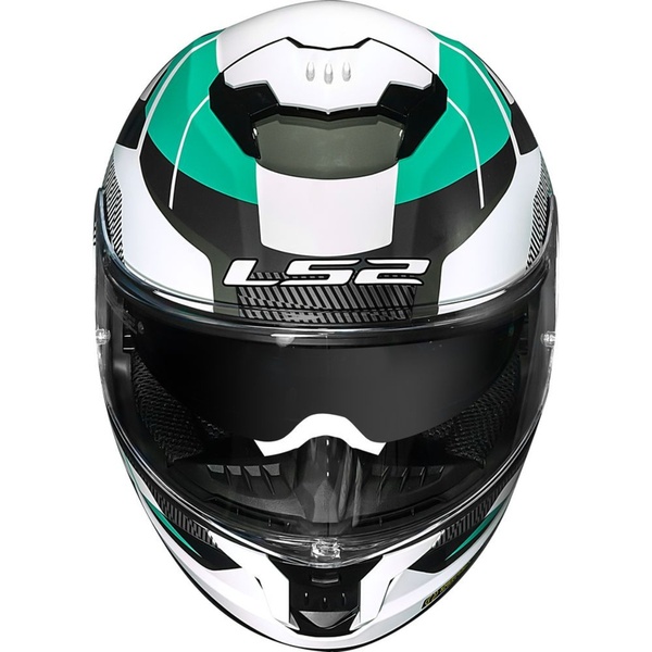 Capacete LS2 Stream 2 Road - Branco/Verde - Grid Motors