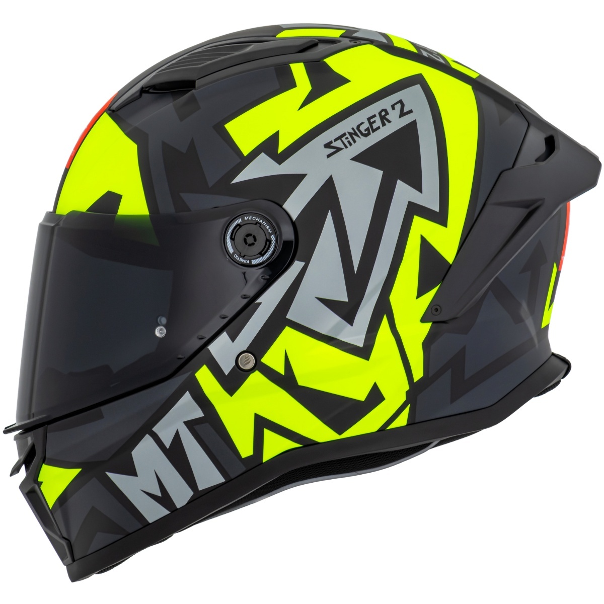 Capacete MT Stinger 2 Meld B3 - Amarelo Fluor - Grid Motors