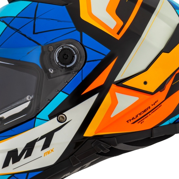Capacete MT Thunder 4 SV Mix C4 - Laranja Fluor - Grid Motors