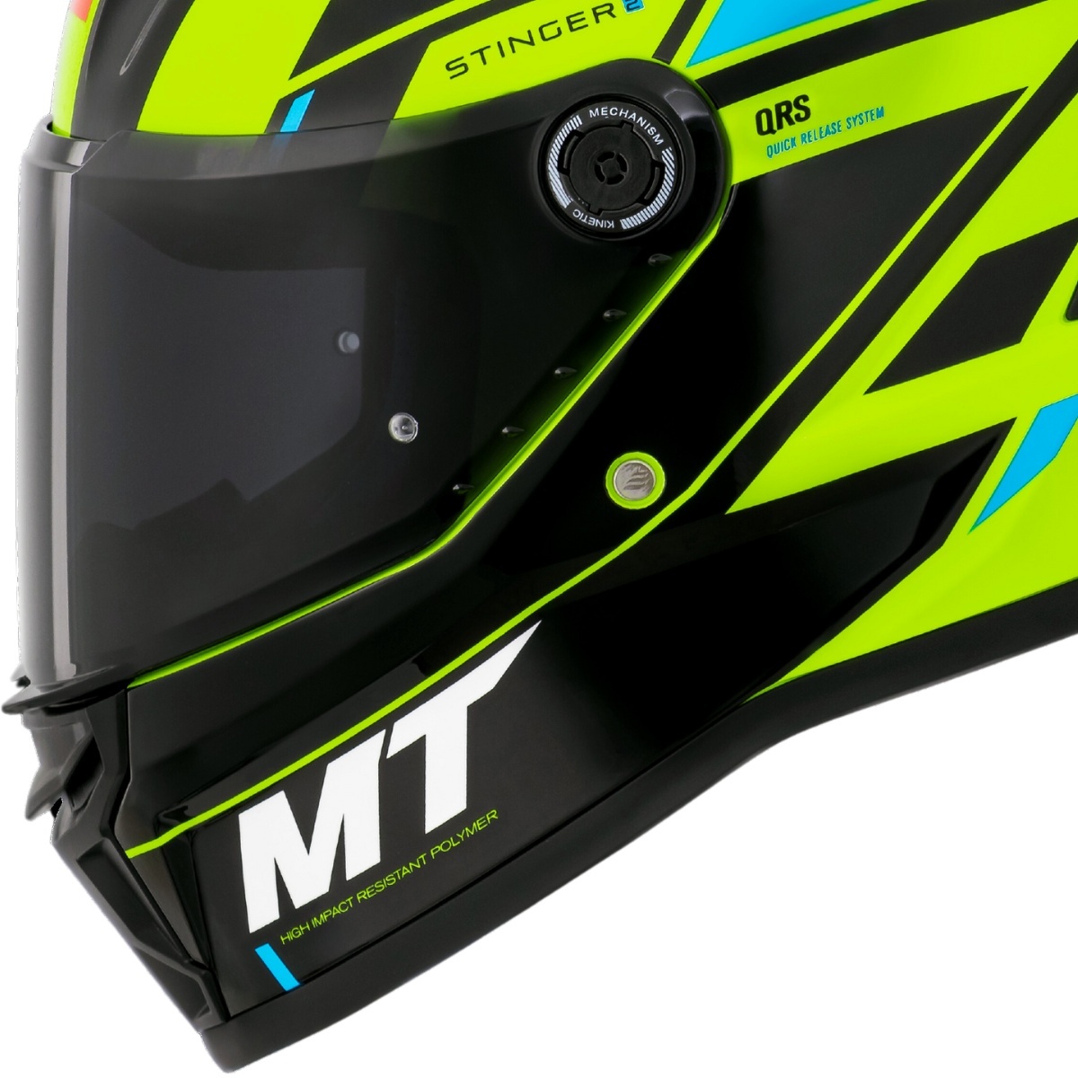 Capacete MT Stinger 2 Zivze C3 - Preto/Amarelo Fluor - Grid Motors