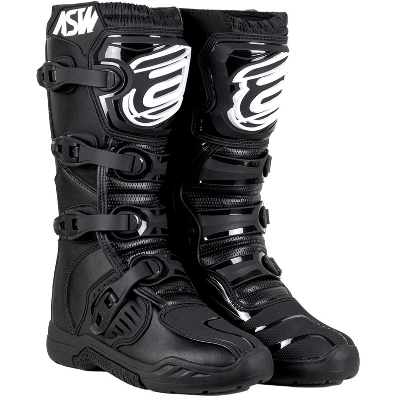 Bota ASW Image Enduro - Preto/Branco - Grid Motors