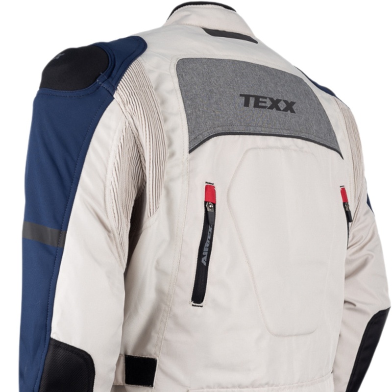 Jaqueta Texx Armor Branco/Azul/Vermelho/Cinza - Grid Motors
