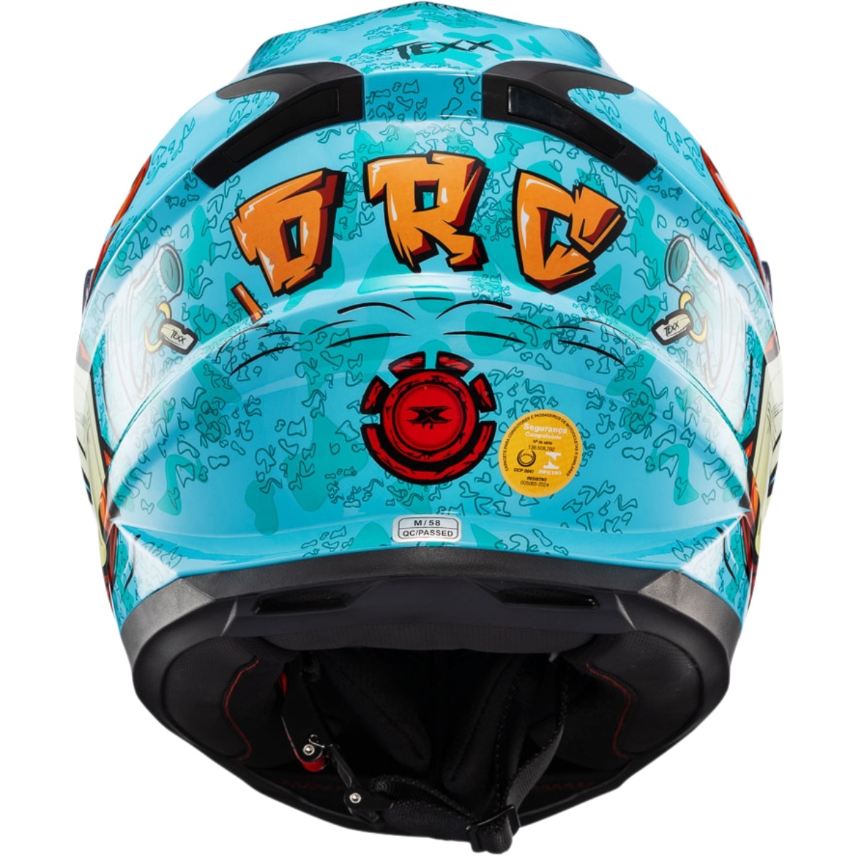 Capacete Texx Hawk ORC - Azul Turquesa - Grid Motors