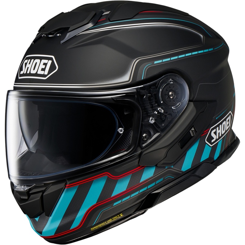 Capacete Shoei GT-Air 3 Discipline TC-2 - Preto/Azul/Vermelho Fosco - Grid Motors