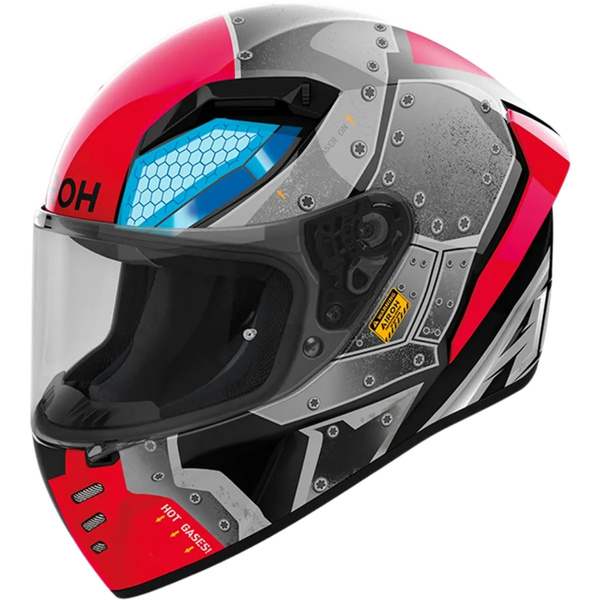Capacete Airoh Connor BOT Cinza/Vermelho - Grid Motors