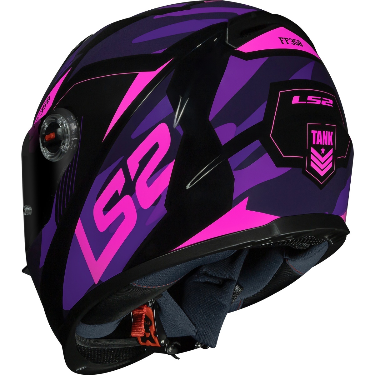 Capacete LS2 FF358 Tank - Rosa/Roxo/Preto - Grid Motors