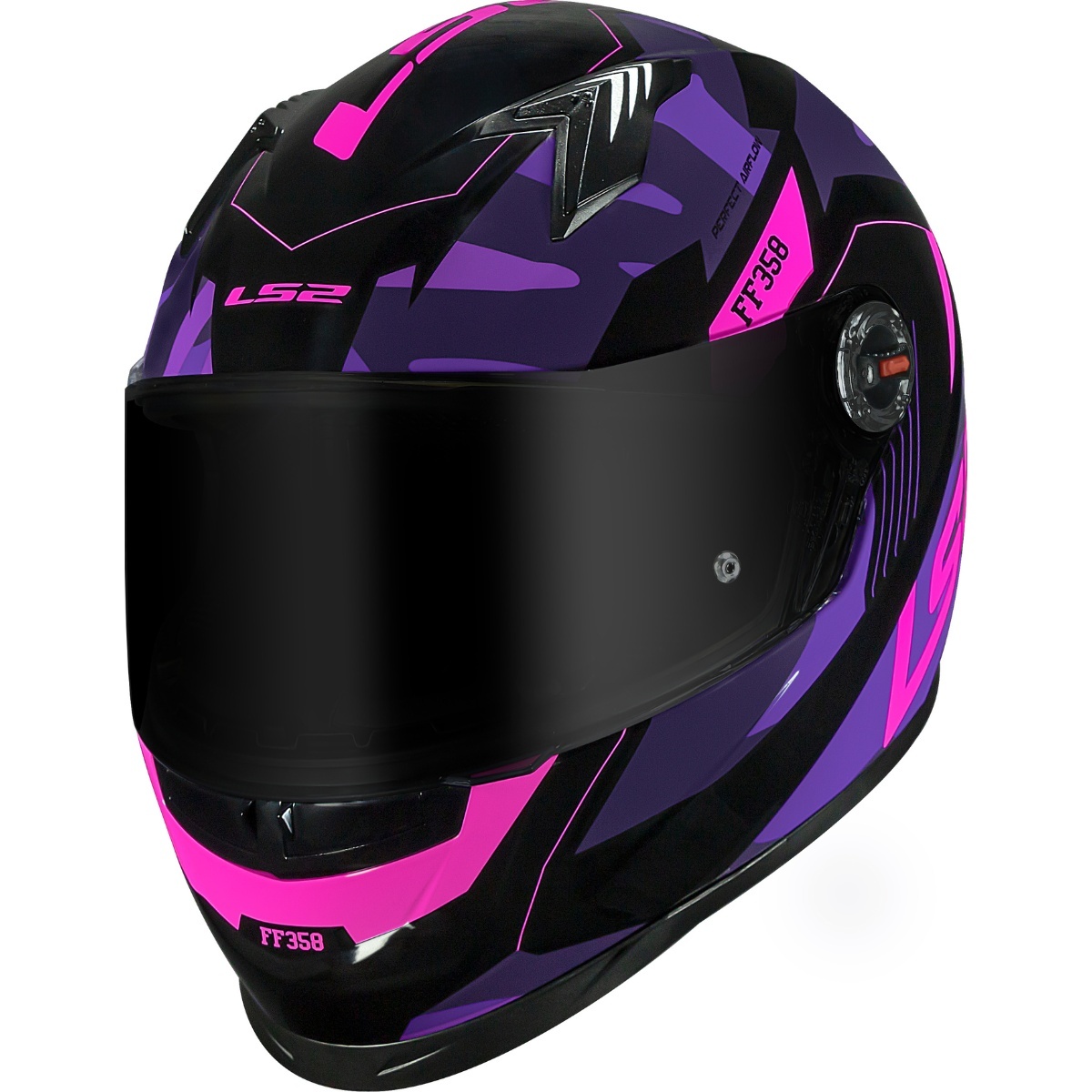 Capacete LS2 FF358 Tank - Rosa/Roxo/Preto - Grid Motors