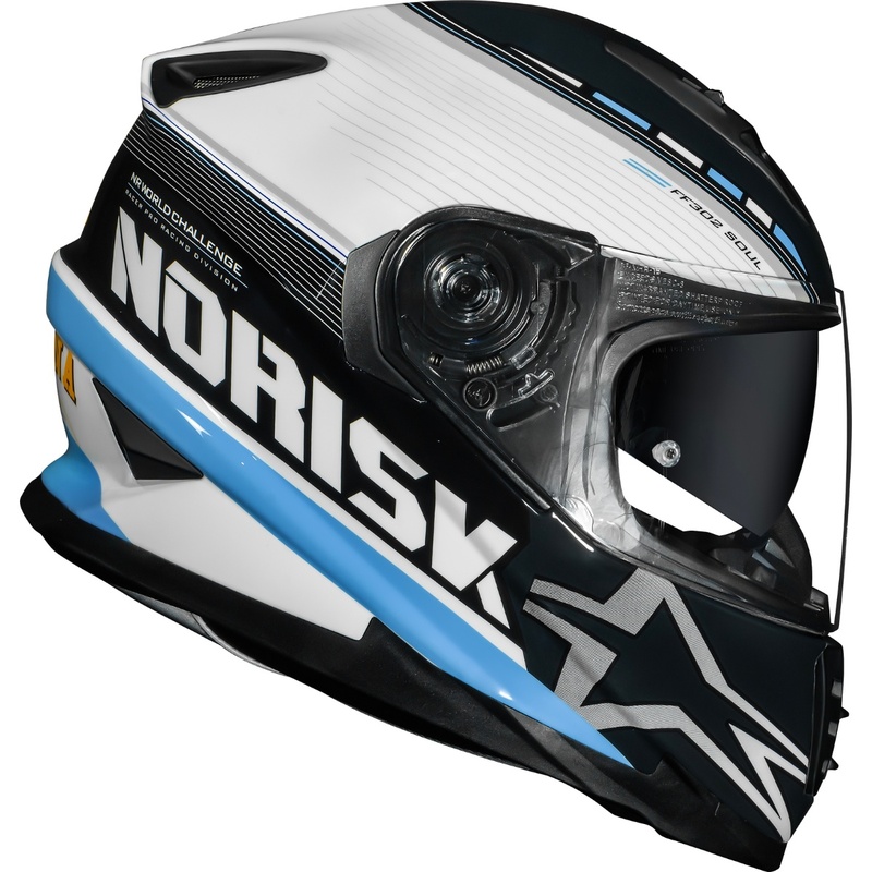 Capacete Norisk FF302 Soul Grand Prix Argentina - Branco/Azul/Preto - Grid Motors