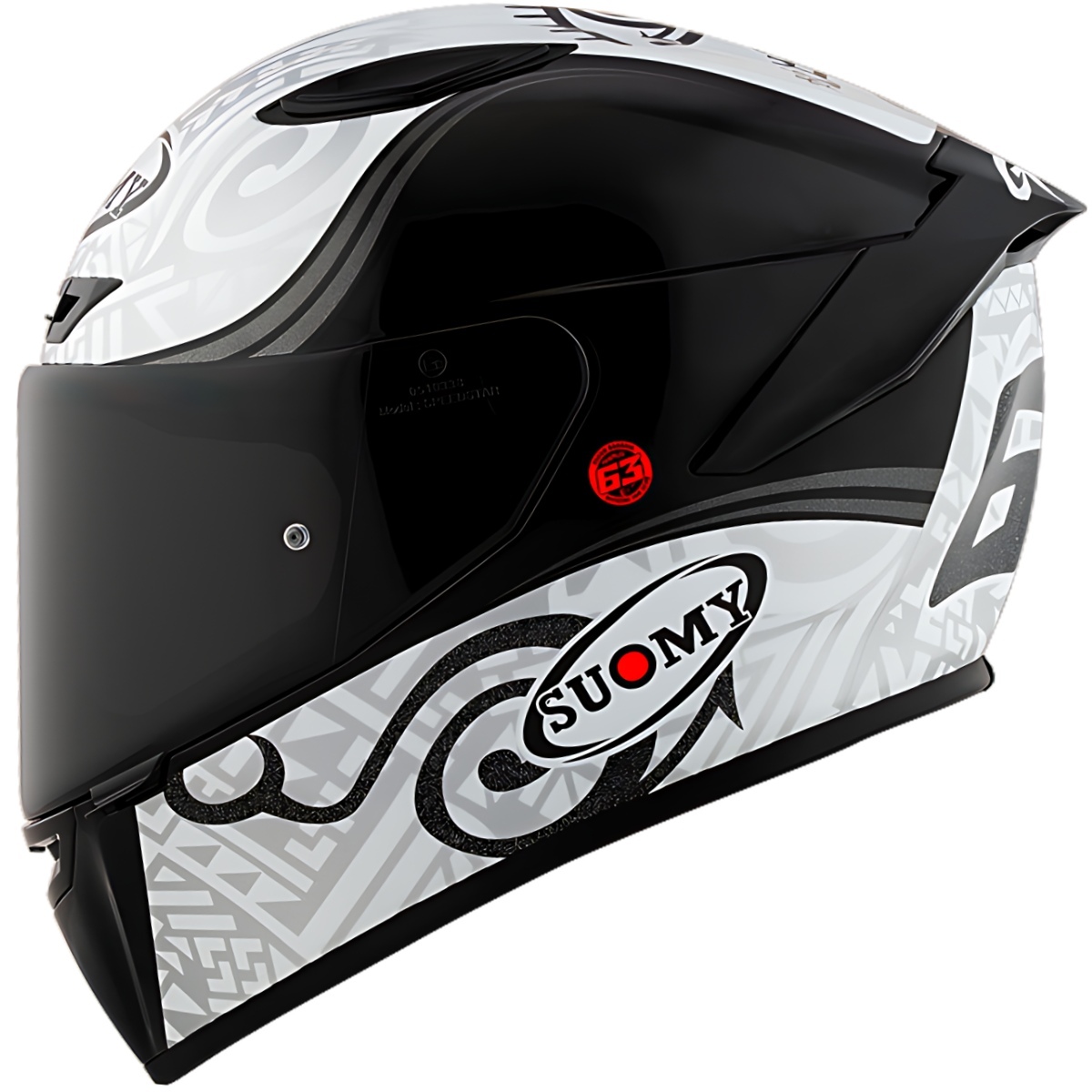 Capacete Suomy Track 1 Bagnaia Winter Test - Branco/Cinza/Preto - Grid ...