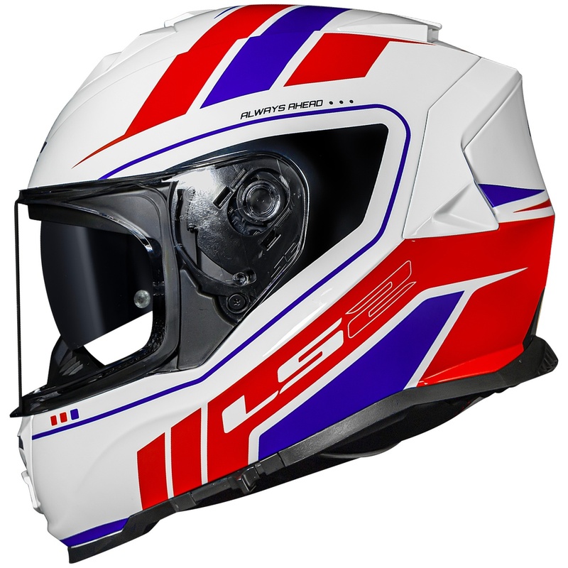 Capacete LS2 Storm FF800 Fist - Branco/Vermelho (Com Viseira Solar ...