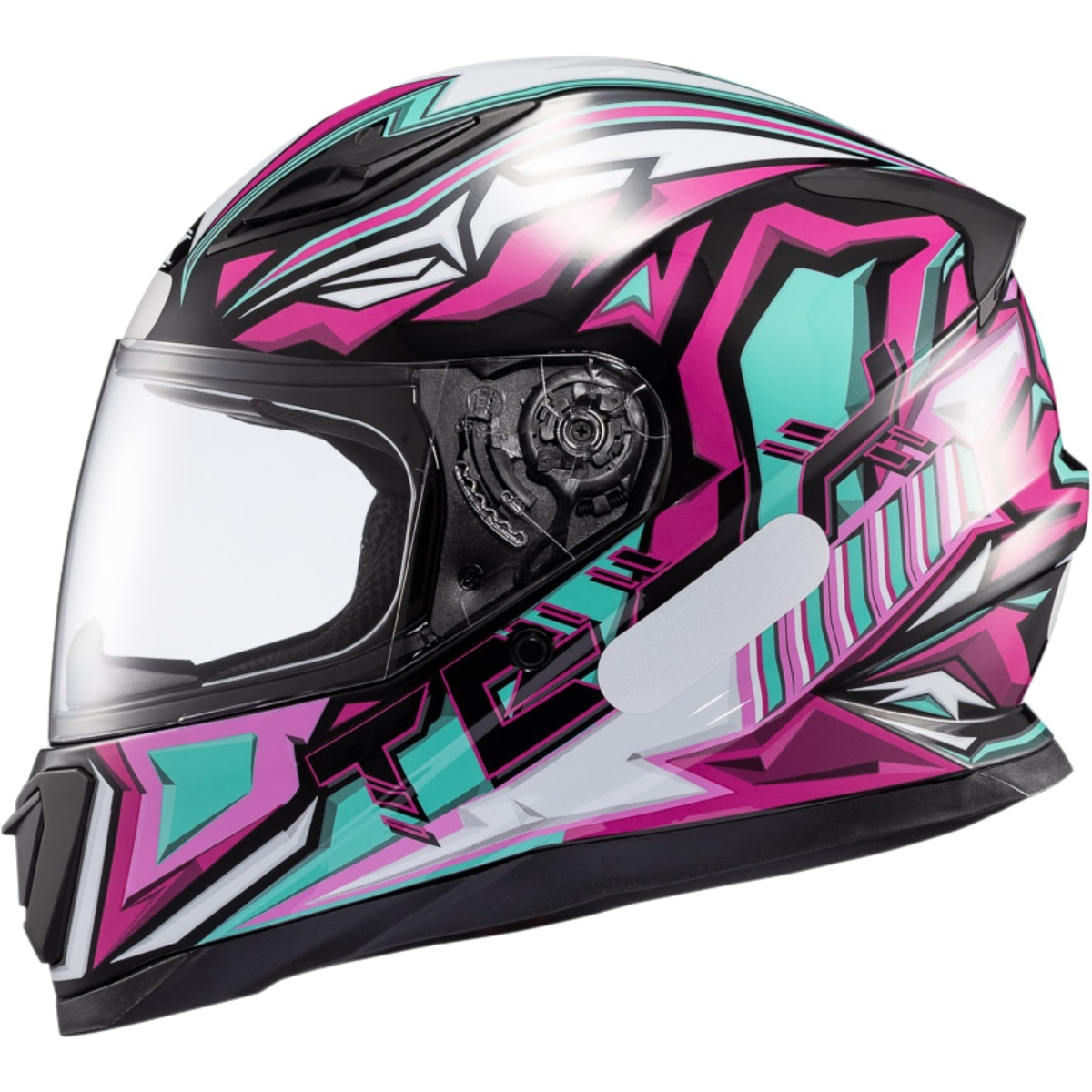 Capacete Texx Hawk Genesis - Rosa/Azul/Branco - Grid Motors