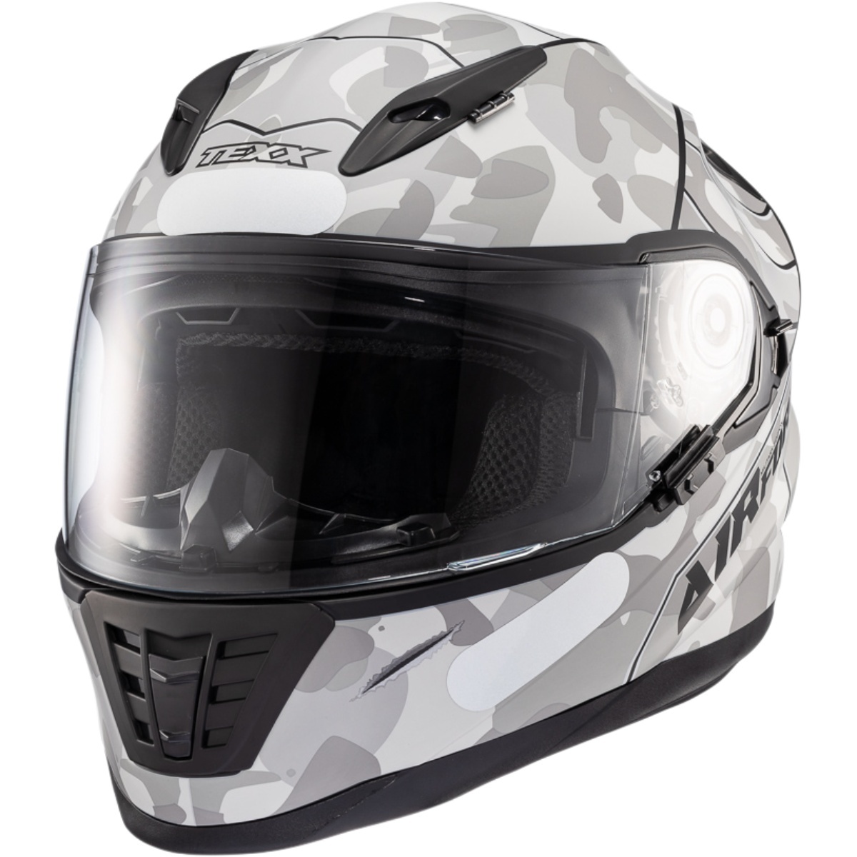 Capacete Texx Wing Airforce - Preto/Cinza - Grid Motors