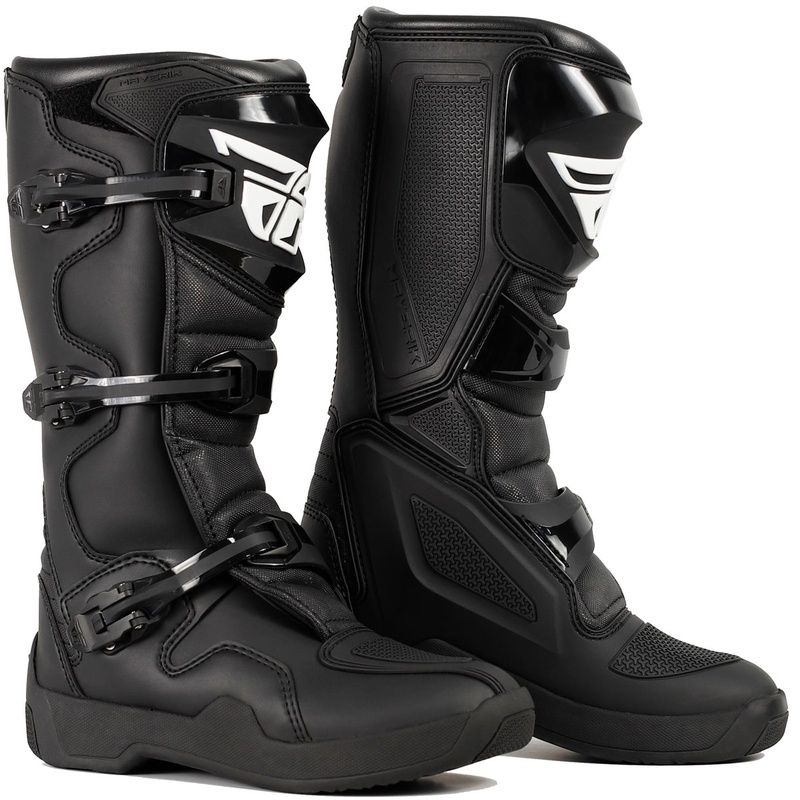 Bota FLY Racing Maverick LT - Preto/Branco - Grid Motors